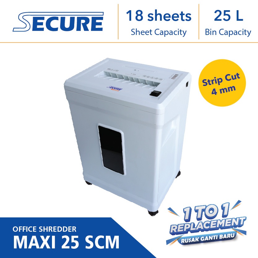 Jual SECURE Paper Shredder Mesin Penghancur Kertas Maxi 25 SCM Paper ...