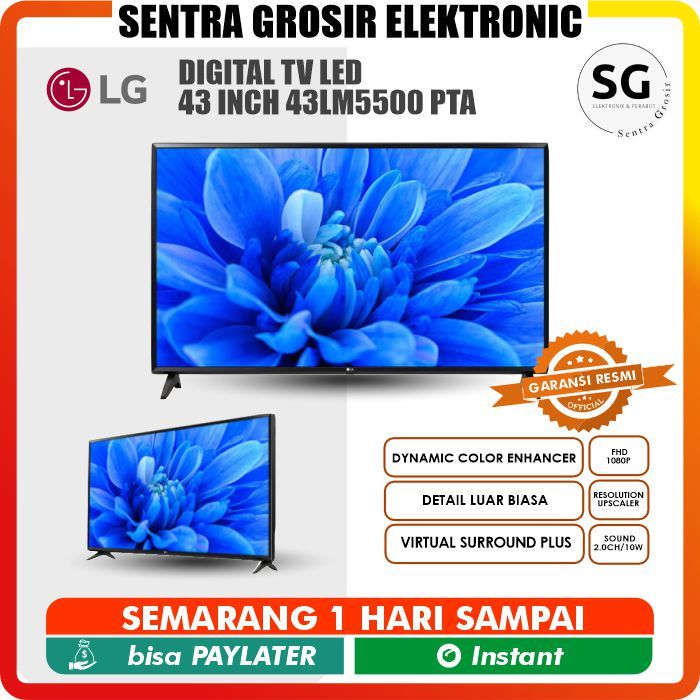 Jual LG DIGITAL TV LED 43 inch 43LM5500 PTA 43LM5500PTA LM550 Full HD 43inch 43LM550 | Shopee ...