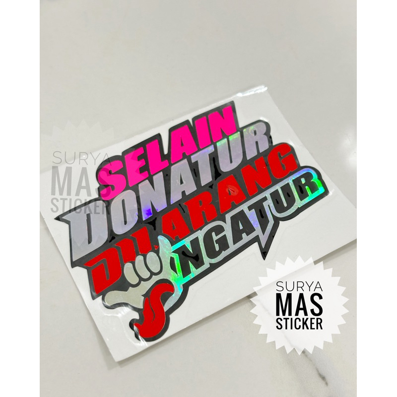Jual stiker kata viral selain donatur dilarang ngatur motor | Shopee Indonesia
