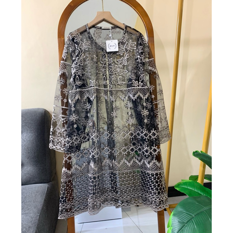 Jual Long outer brokat etnik / outer brukat panjang etnik / baju ...