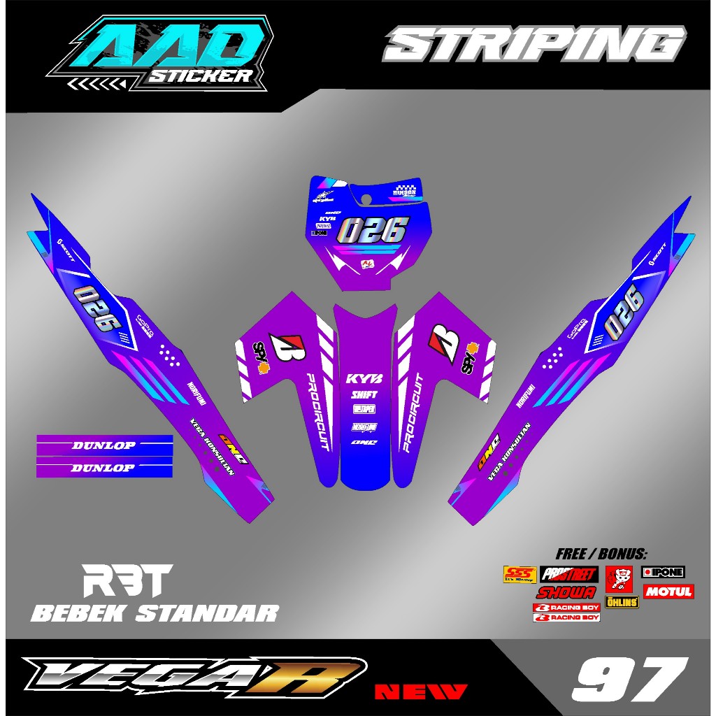 Jual STICKER STRIPING MOTOR RBT VEGA A NEW RBT BEBEK MODIF SUPERMOTO ...