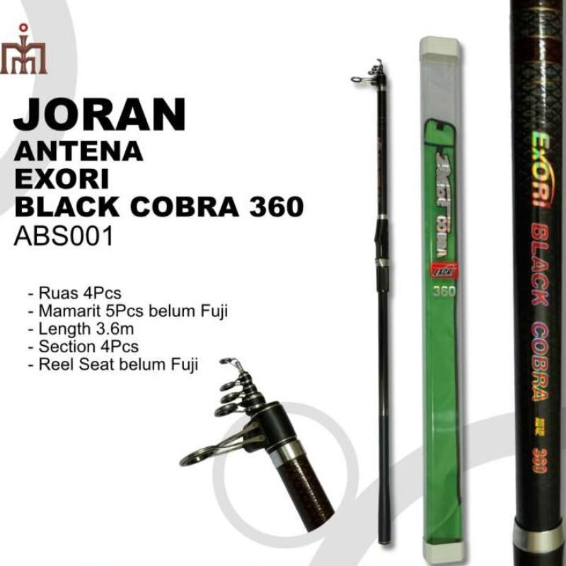 Jual joran antena joran telescopic teleskopik joran exory black cobra ...