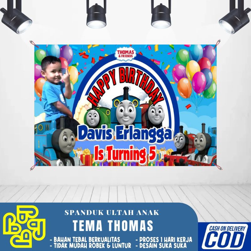 Jual Spanduk backdrop banner ulang tahun anak thomas new sesion desain ...