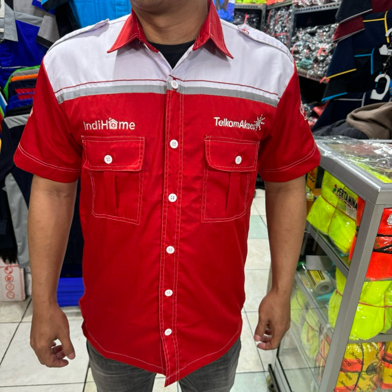 Jual Seragam indihome terbaru seragam Telkom Indihome model baru Kemeja ...
