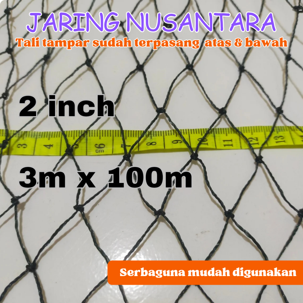 Jual JARING KANDANG AYAM 2inch Lebar 3m X 100m TALI SUDAH TERPASANG ATAS BAWAH PAGAR SERBAGUNA ...