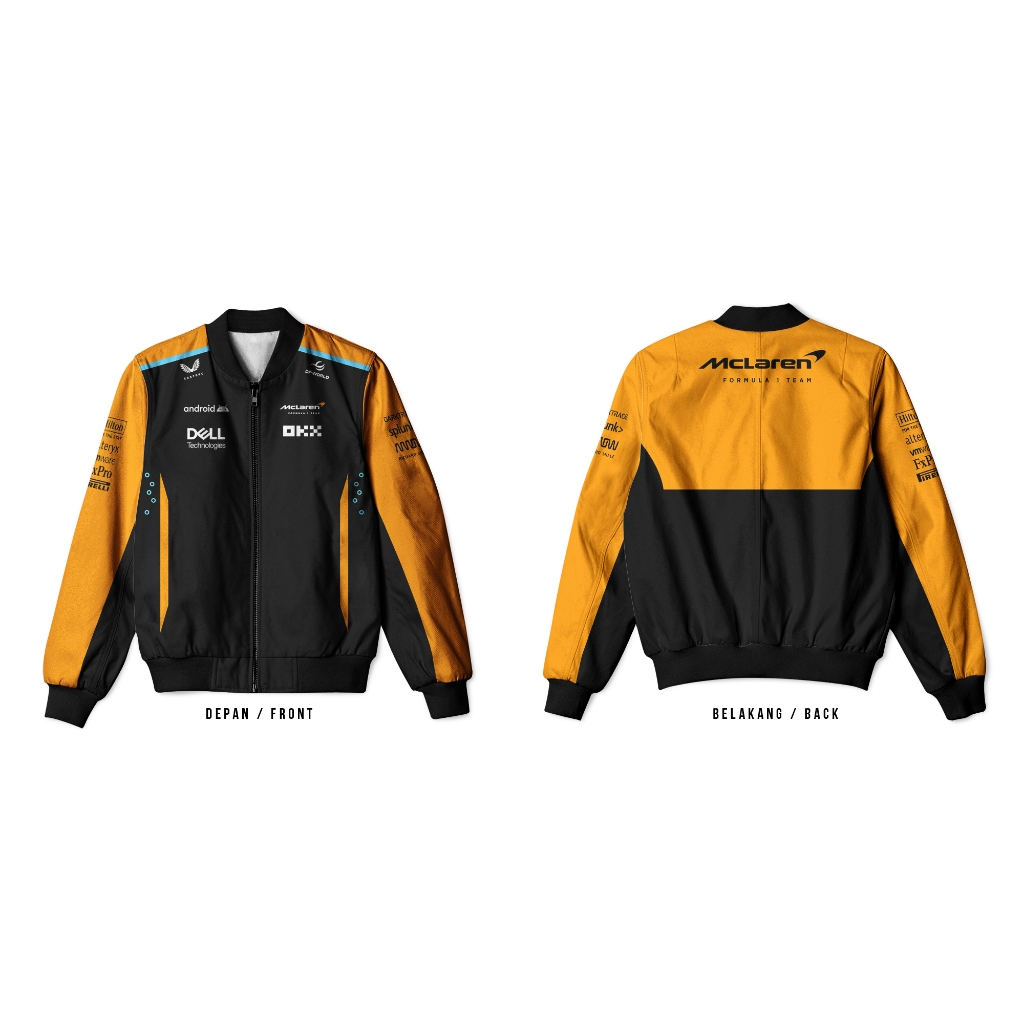 Jual Jaket Bomber Mclaren (Hitam) Tim F1 Racing Series Dewasa Printing ...