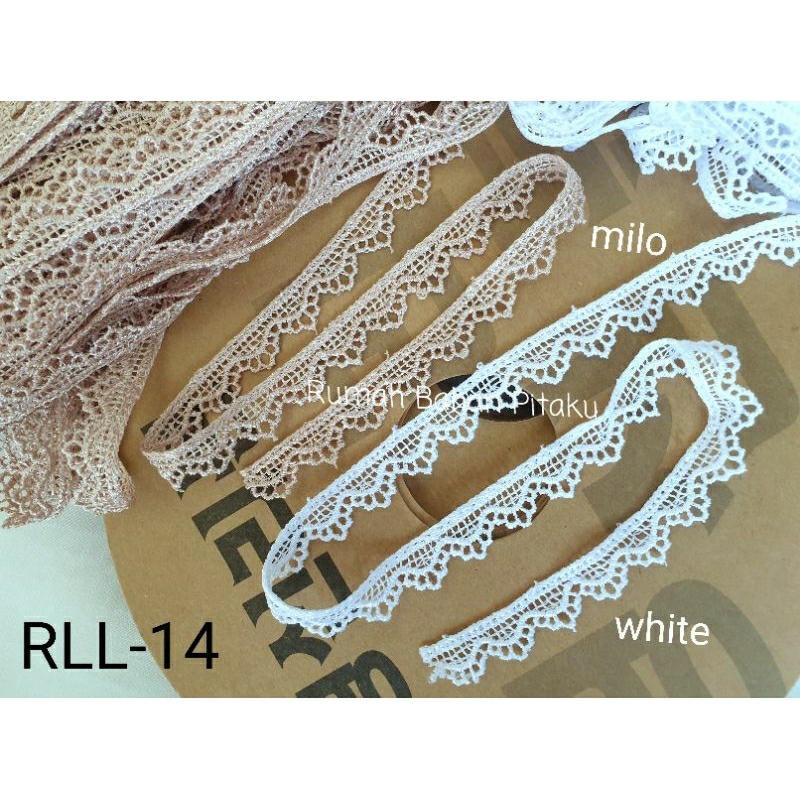 Jual (RLL-14) RENDA GIPER LEBAR -+1,2CM, HARGA per-ROL (ISI 5 YARD = 4 ...