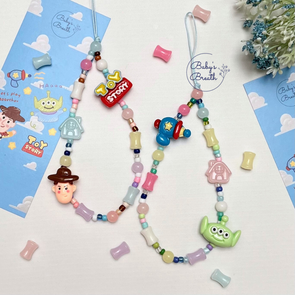 Jual Phone Charm Toy Story Beads Bracelet Gantungan Hp Woody Alien ...