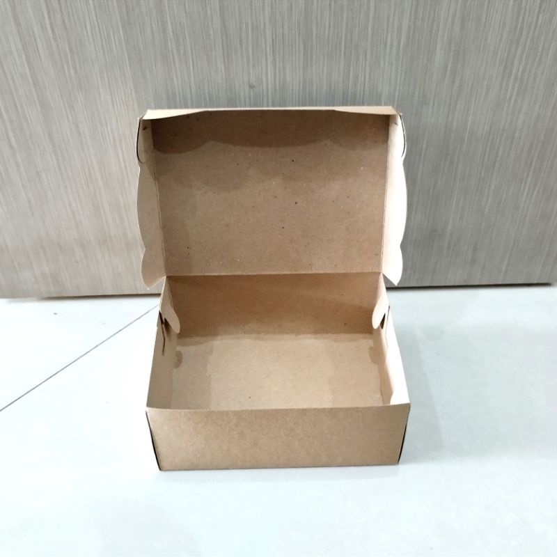 Jual Snack Box R5 Kraft isi 25 lembar/Kotak kue/Kotak cemilan/Kotak ...