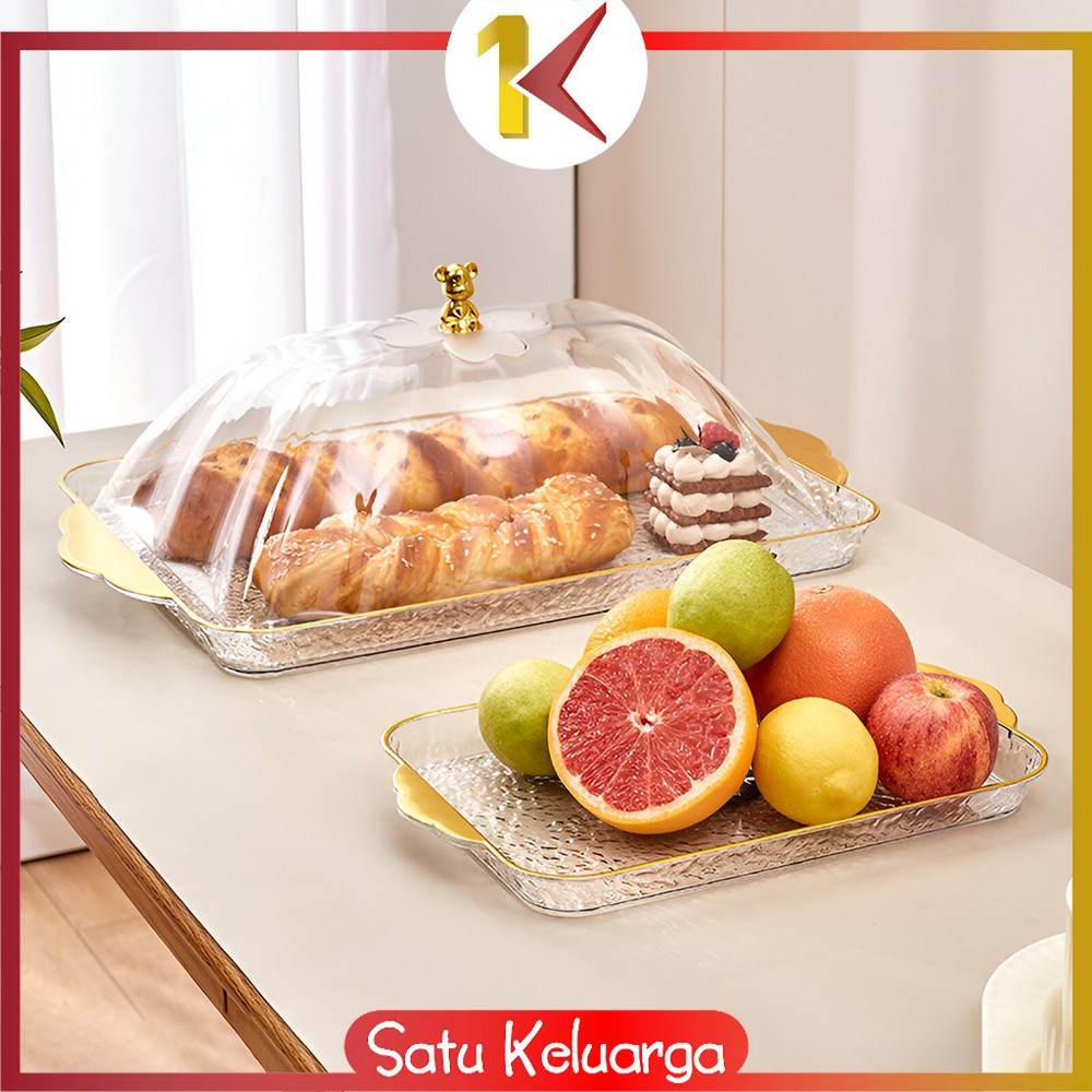 Jual SK-C1206 Set Nampan Saji Transparan Aesthetic dengan Tutup Nampan ...