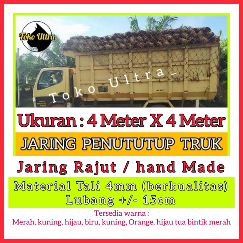 Jual JARING PENUTUP TRUK 4x4 4MM / JARING MOBIL SAMPAH / JARING SAWIT ...