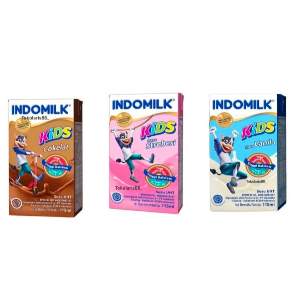 Jual SUSU INDOMILK KIDS 115ml ALL VARIAN MILK UHT FULL CREAM COKLAT ...