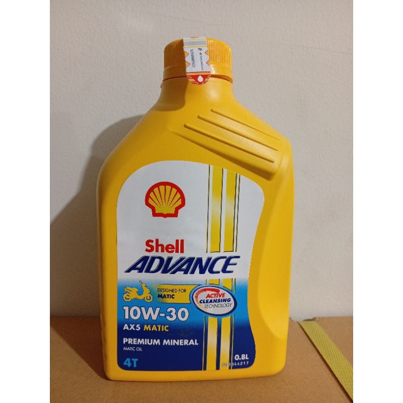 Jual Shell Advance Matic Oil 10W-30 AX5 Matic 0.8L Premium Mineral 4T ...