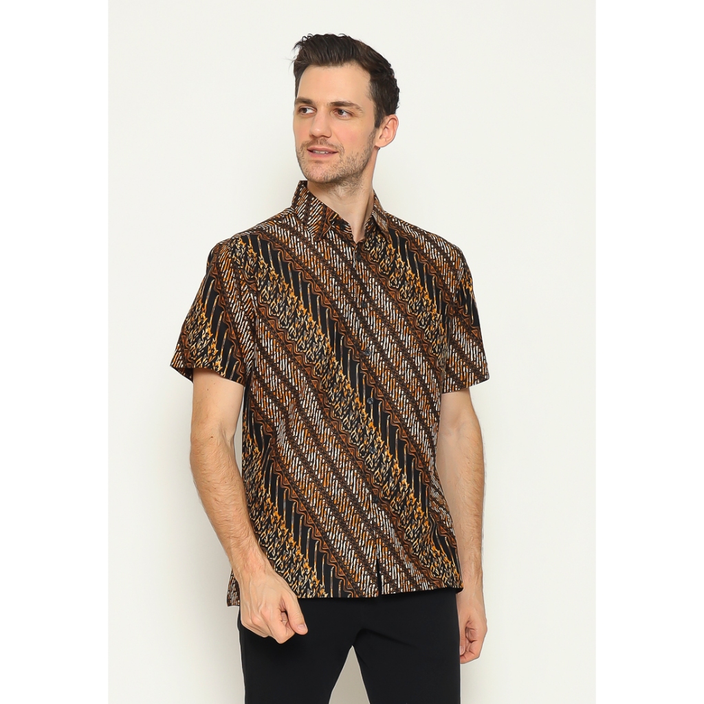 Jual Waskito Kemeja Batik Parang Slimfit HB 8002 - Orange (oranye ...