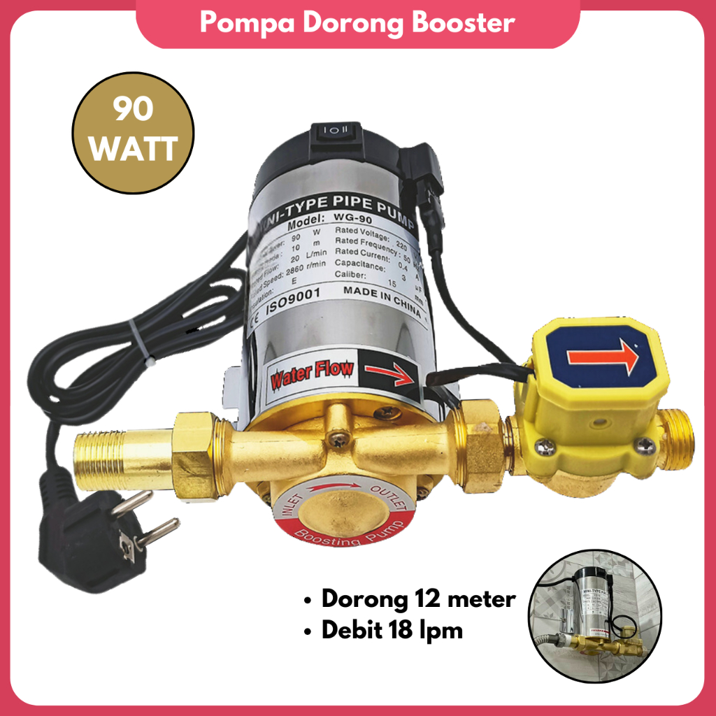 Jual Pompa Dorong Air Otomatis Booster Pump Pompa Air Otomatis Mini ...