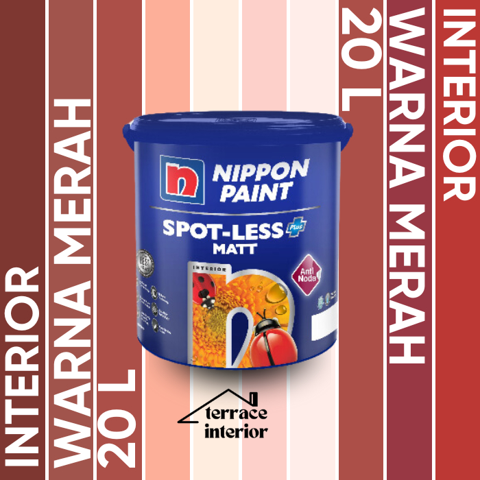 Jual Cat Tembok Nippon Paint Spotless Plus Matt Interior Warna Merah 20 ...