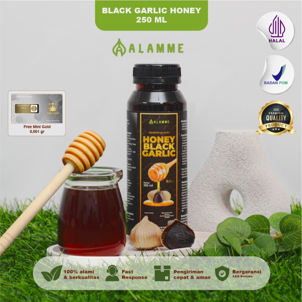 Jual Alamme Black Garlic Honey Madu Bawang Hitam Tunggal Lanang Premium ...