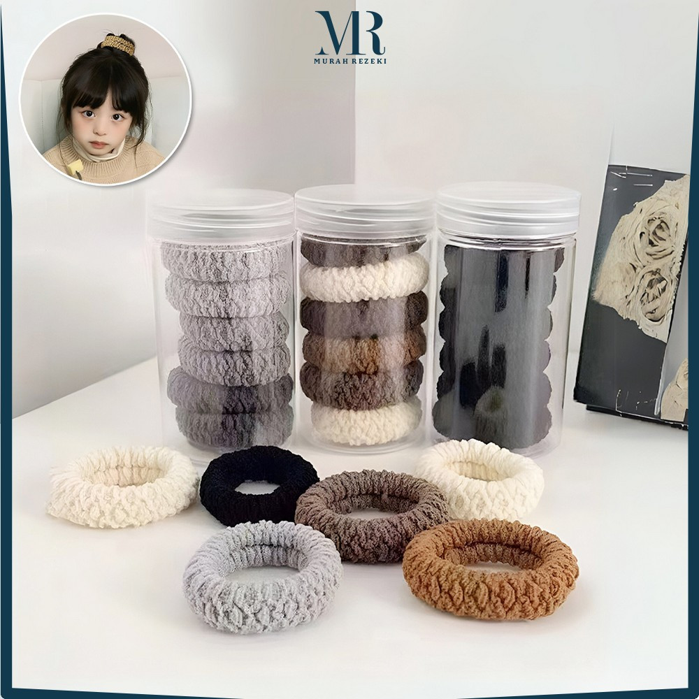 Jual Kunciran Ikat Rambut Donat Wanita Korean Style / Karet Donat Puffy ...