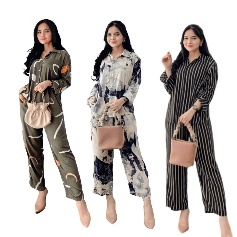 Jual BAJU ONE SET DAILY OOTD PAJAMAS PIYAMA PAKAIAN TIDUR CELANA ...