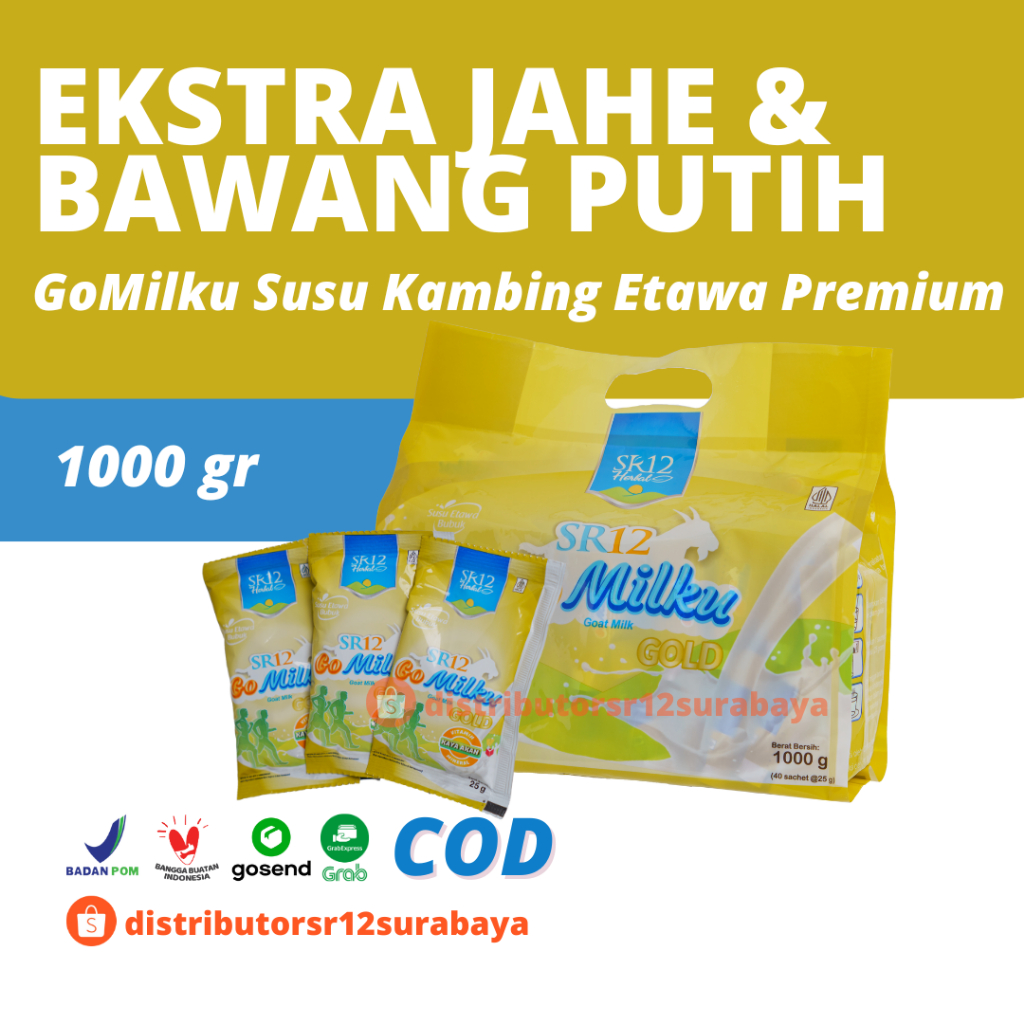 Jual SR12 Sachet Gomilku Gold 25gr 1pouch 40Saset 1000gr Go Milku Susu ...