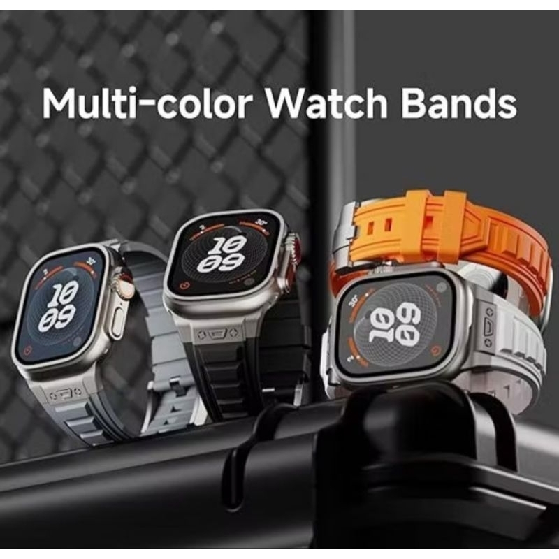 Jual Strap Apple watch ultra 49mm Luxury Rubber Tali jam iwatch series ...