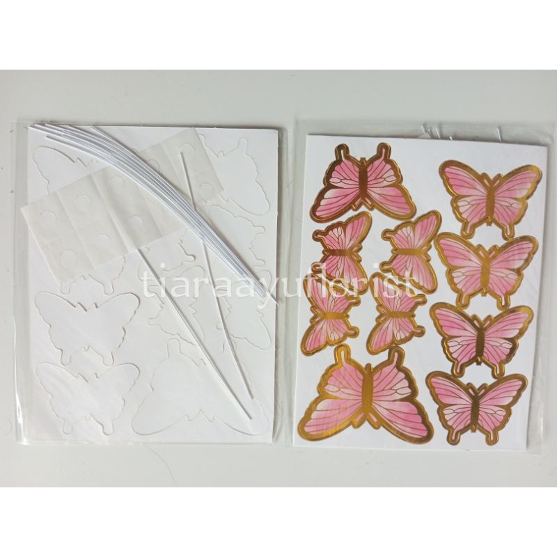 Jual STIKER KUPU-KUPU DEKORASI BUKET KUPU-KUPU BUCKET HIASAN KUE ULANG ...