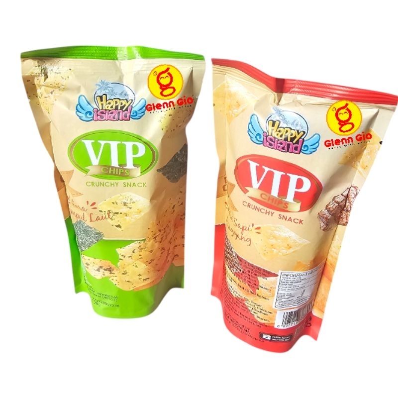 Jual Keripik Happy Island VIP Chips Crunchy Snack | Shopee Indonesia