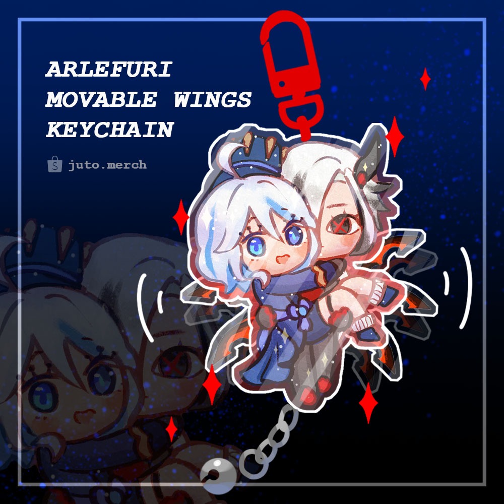 Jual ARLEFURI MOVABLE WINGS KEYCHAIN (GENSHIN IMPACT FAN MERCH ...