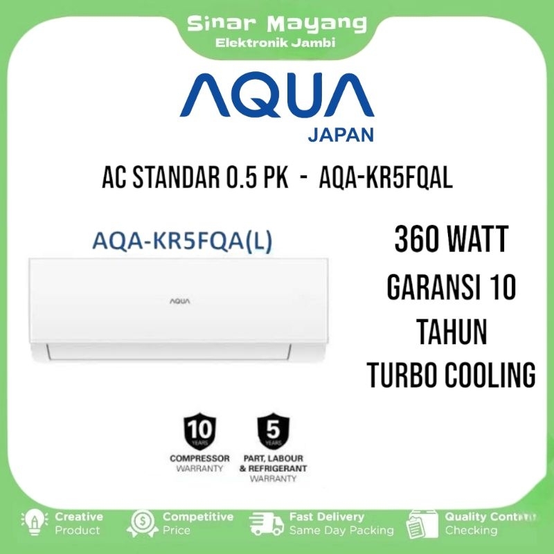 Jual AC AQUA Japan AQA-KR5FQAL/ AC AQUA 1/2 PK/ Garansi Resmi AQUA ...