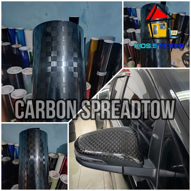 Jual Carbon Spread Tow Premium High Quality Sticker Karbon Motif Kotak ...