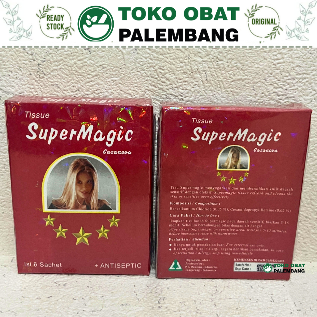 Jual TISSUE SUPER MAGIC MAN AROMA CASANOVA 6SACHET DUS MERAH ...