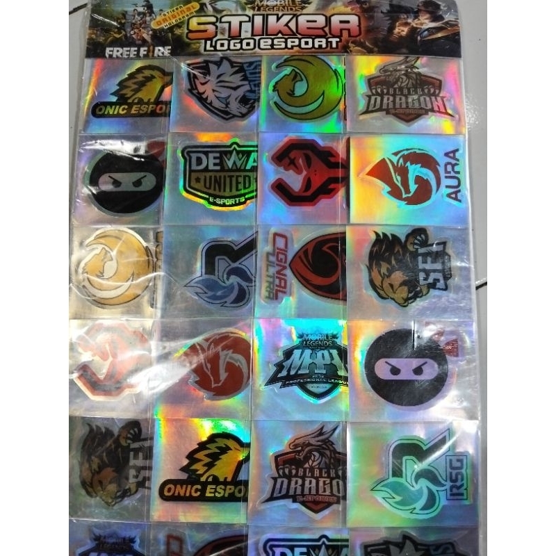 Jual Stiker logo game sudah hologram isi 24pcs | Shopee Indonesia