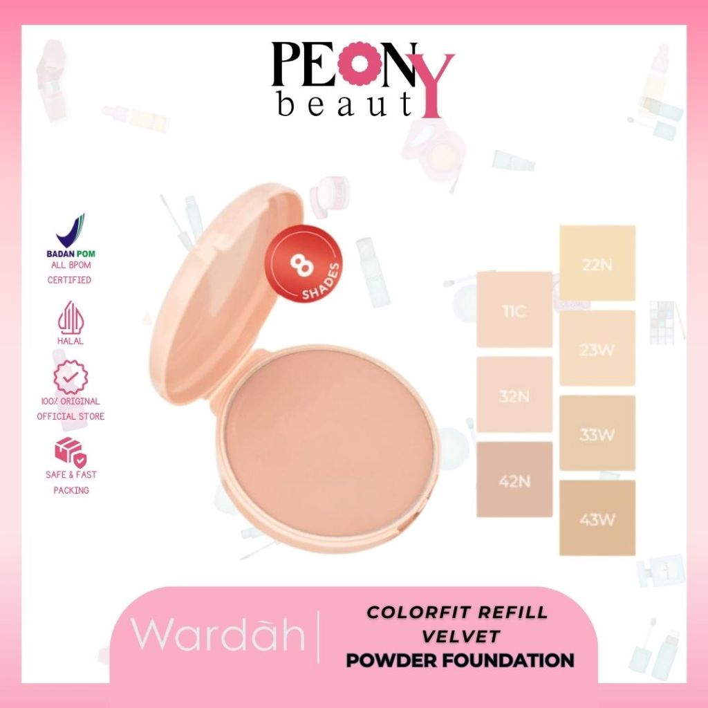 Jual WARDAH Reffil Colorfit Velvet Powder Foundation 11gr | Refill ...