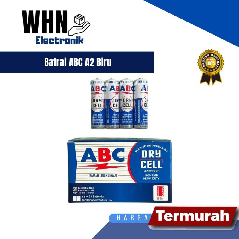 Jual Baterai ABC A2 Biru per pc | Shopee Indonesia