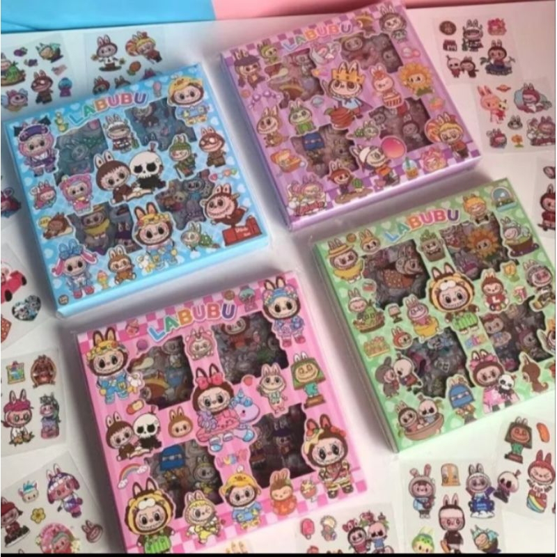 Jual STIKER LABUBU STICKER LABUBU KUROMI CAPYBARA STIKER MOMO LABUBU viral 1 box isi 100pcs mix ...