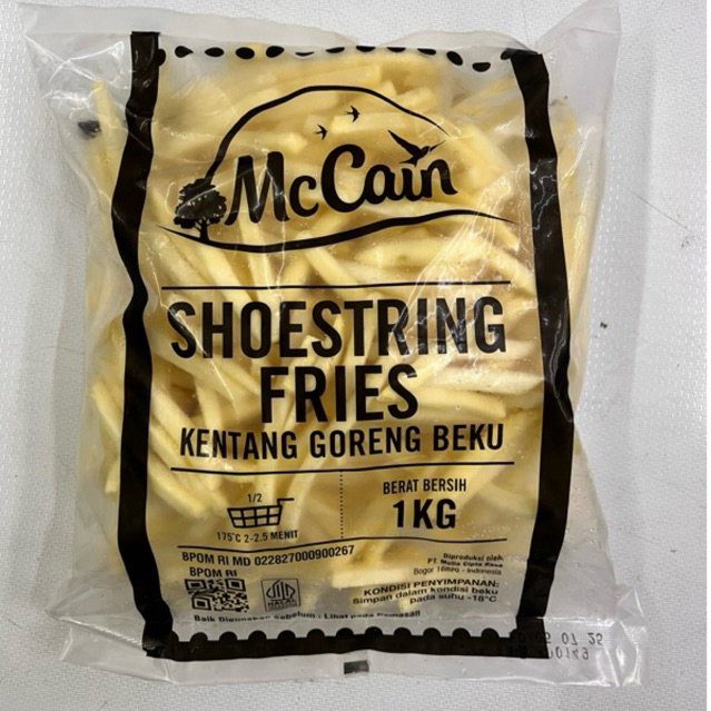 Jual Mc Cain Shoestring Fries 1kg Kentang Shoestring 1kg Kentang Goreng French Fries Import USA ...