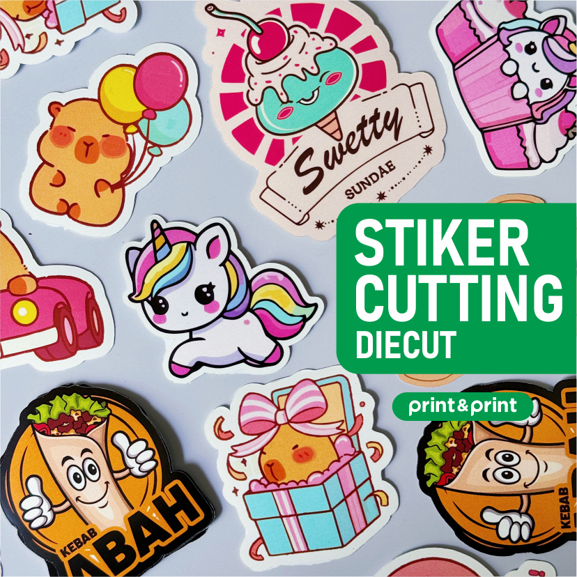Jual Cetak Stiker Vinyl A3+ Cutting Putus Diecut Custom | Shopee Indonesia