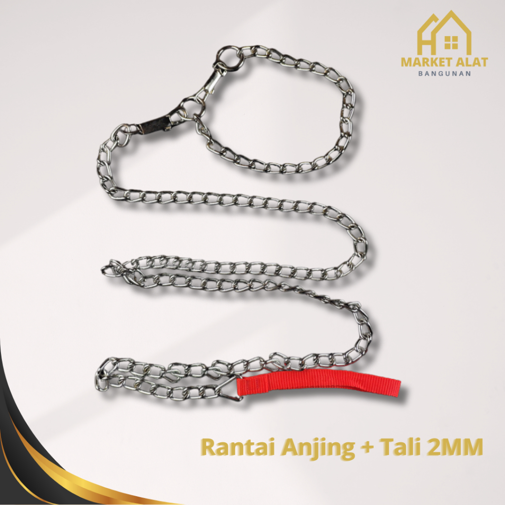 Jual Rantai Anjing + Tali No. 20 2 MM x 1,5 Meter / Rantai Gogok 2 mm x ...