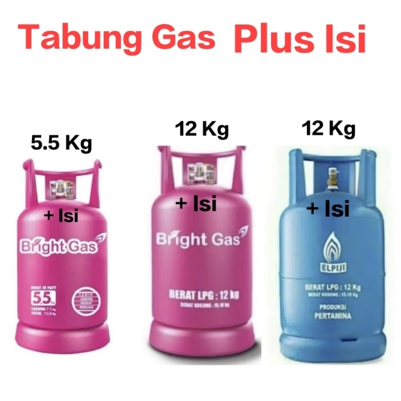 Jual Bright Gas Tabung Gasm Plus Isi 5.5 Kg Dan 12 Kg | Shopee Indonesia