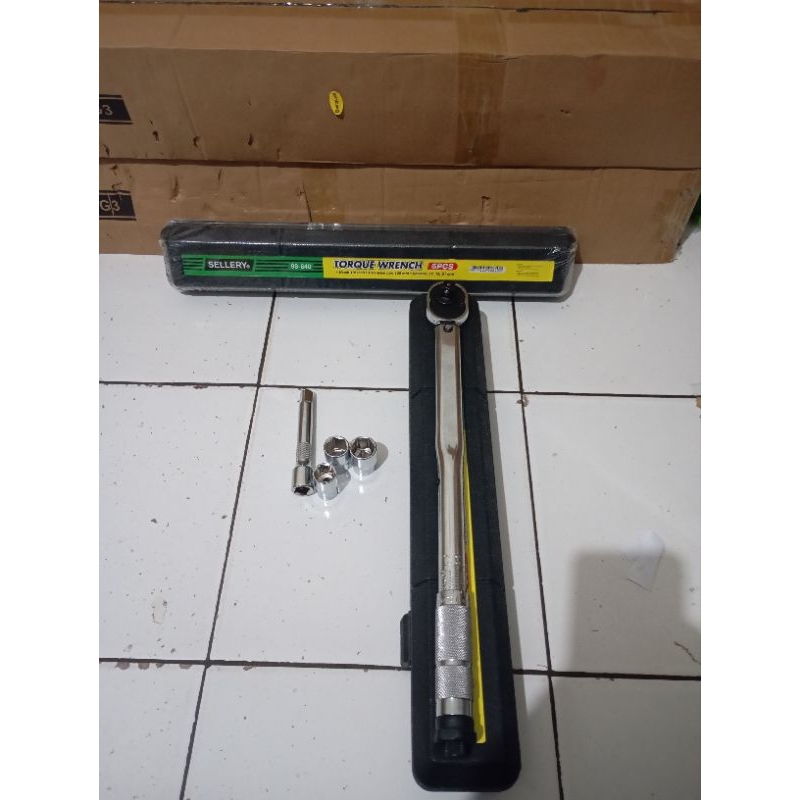 Jual kunci torsi momen torque wrench 1/2inch set lengkap 5pcs | Shopee ...