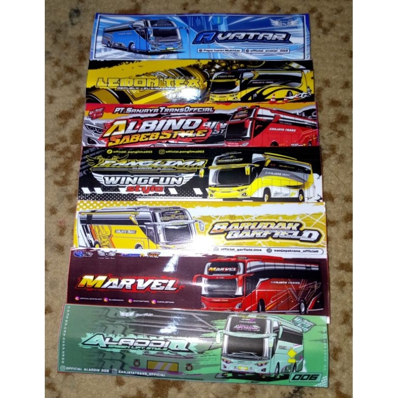 Jual stiker bus basuri edisi terbaru dari MARVEL jb5 sanjaya trans grup ...