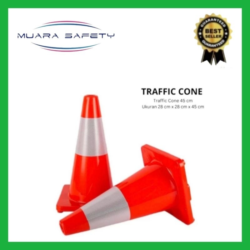 Jual safety traffic cone 45cm / Kerucut Lalu lintas Ruber PVC | Shopee Indonesia