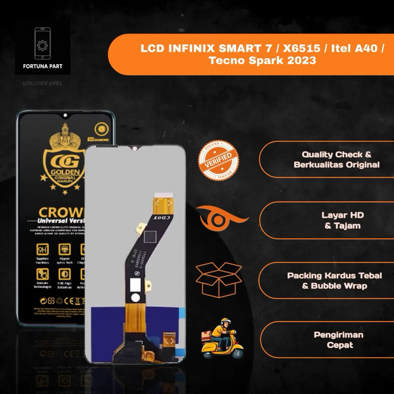 Jual LCD TOUCHSCREEN INFINIX SMART 7 / SMART 7 PLUS / SMART 7 HD / X6515 / X6516 / X6517 FULLSET ...