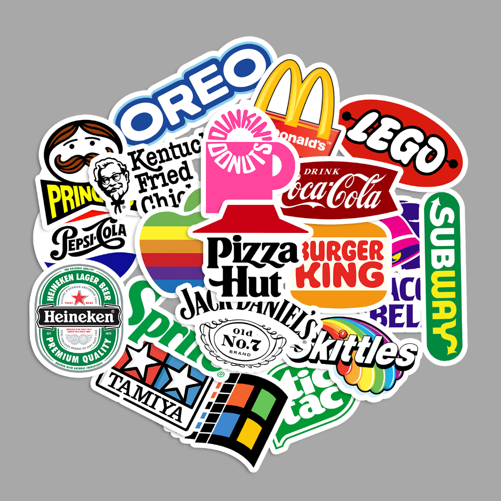 Jual STICKER PACK - RETRO BRANDS LOGO | STICKER KOPER STICKER TUMBLER ...