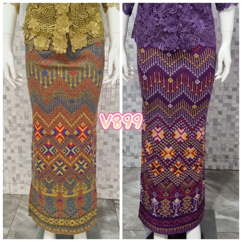 Jual Rok Rajut Motif Tenun Bangkok Panjang V899 | Shopee Indonesia