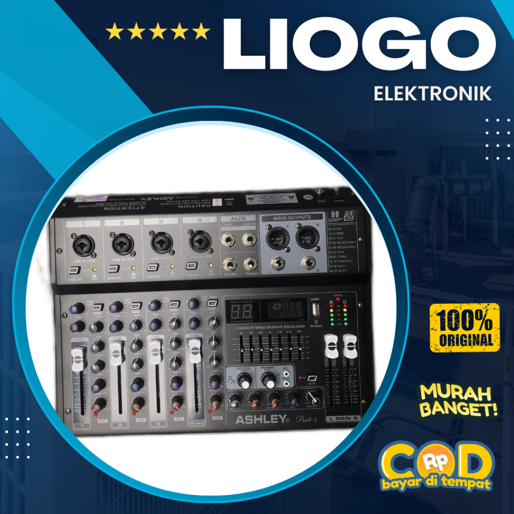 Jual Mixer Audio Ashley 4 Channel Ashley Point 4 Original | Shopee ...
