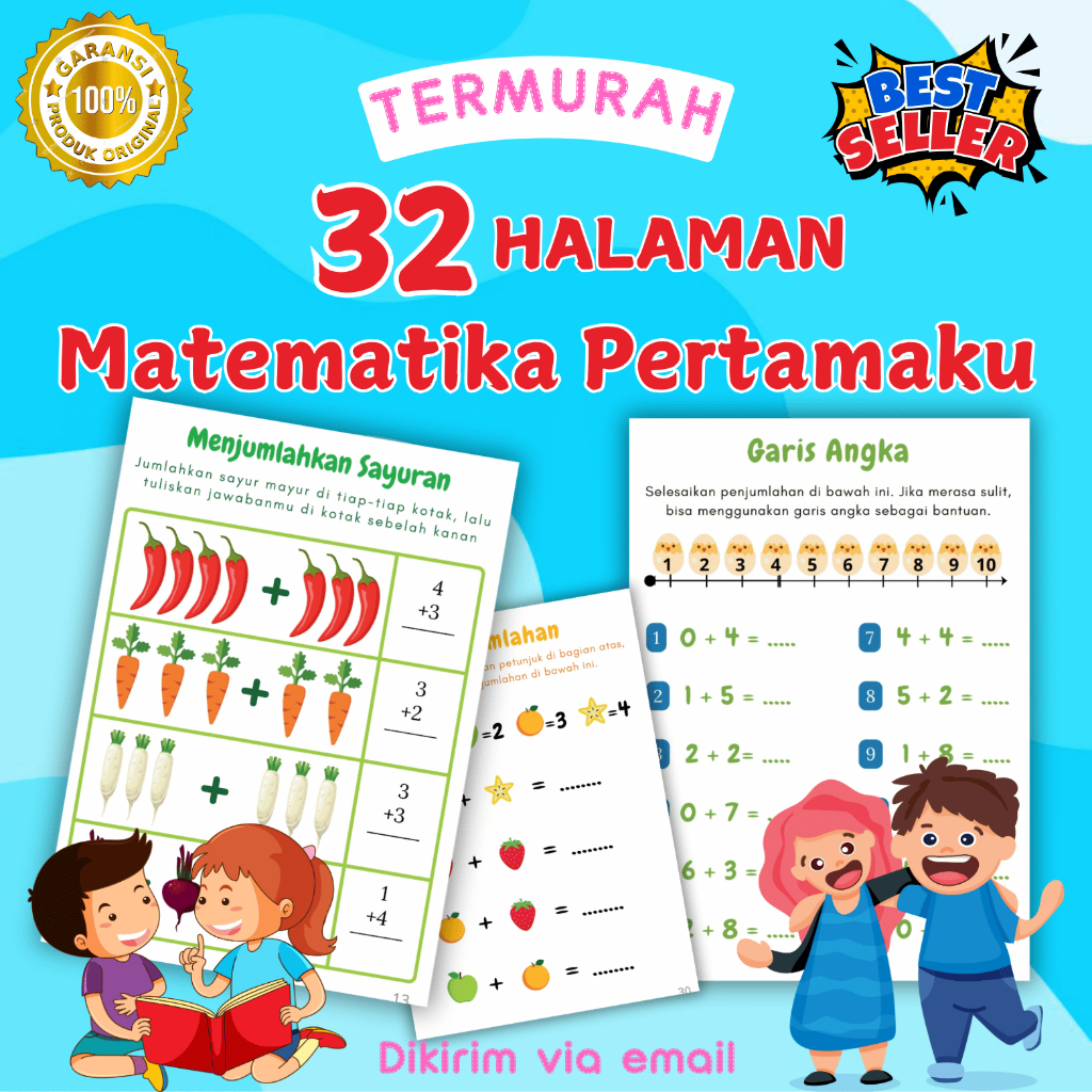 Jual (D31) 32 Halaman Belajar Matematika Pertamaku TK-PAUD Siap Print ...