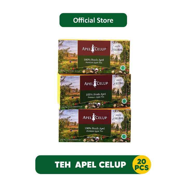 Jual Teh Apel Celup Original, Cinnamon, Peppermint, Lemon 20 x 2,5gr ...