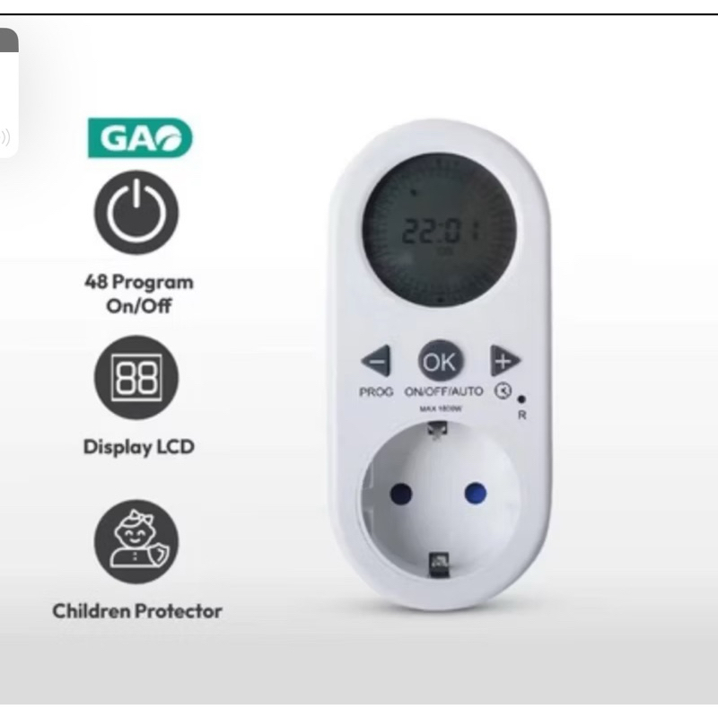 Jual GAO STOP KONTAK TIMER DIGITAL/ACE TIMER DIGITAL/ACE SETTING ...