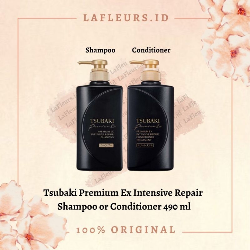 Jual Tsubaki Premium Ex Intensive Repair Shampoo or Conditioner 490ml / Sampo Kondisioner ...